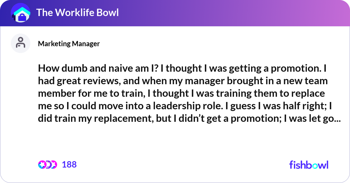 How dumb and naive am I? I thought I was getting a... | Fishbowl