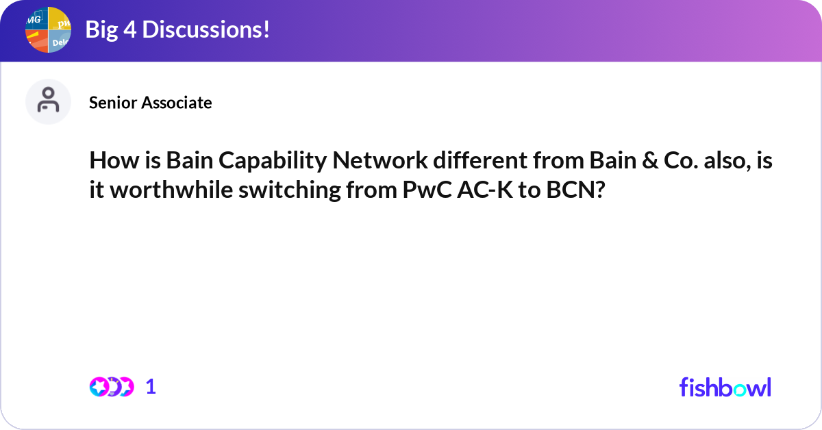 How is Bain Capability Network different from Bain... | Fishbowl