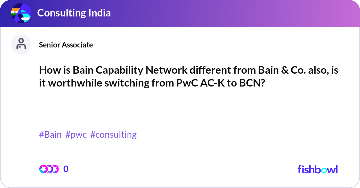 How is Bain Capability Network different from Bain... | Fishbowl