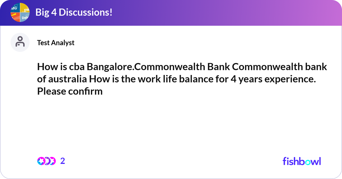 How is cba Bangalore.Commonwealth Bank Commonwealt... | Fishbowl