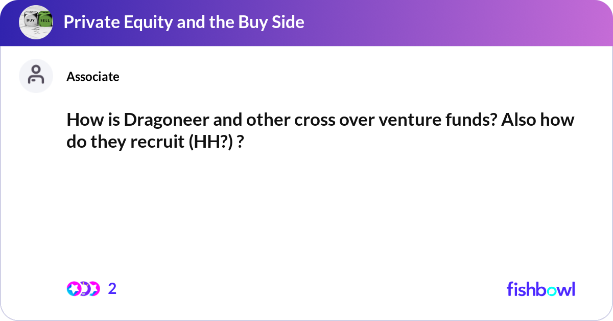 How is Dragoneer and other cross over venture fund... | Fishbowl