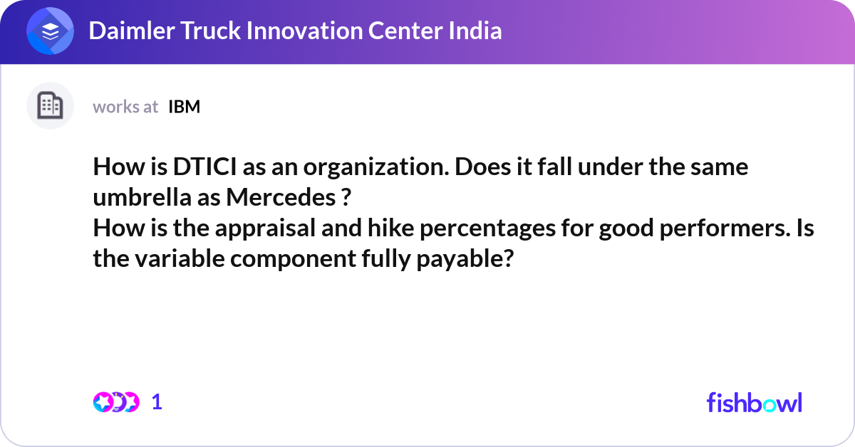 How is DTICI as an organization. Does it fall unde... | Fishbowl