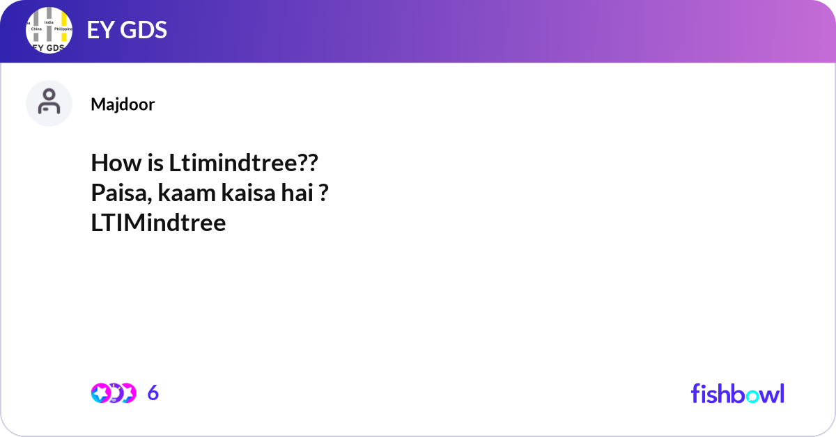 How is Ltimindtree?? Paisa, kaam kaisa hai ? LTIMi... | Fishbowl