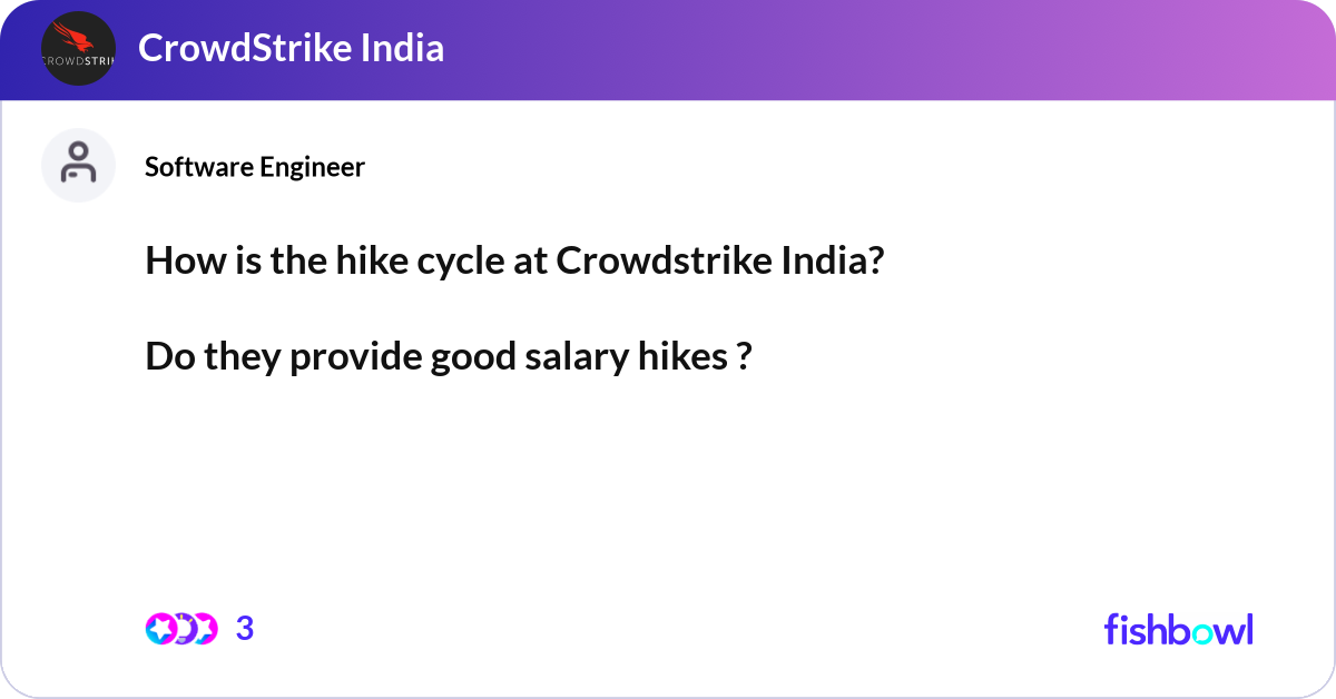 How is the hike cycle at Crowdstrike India? Do th... | Fishbowl
