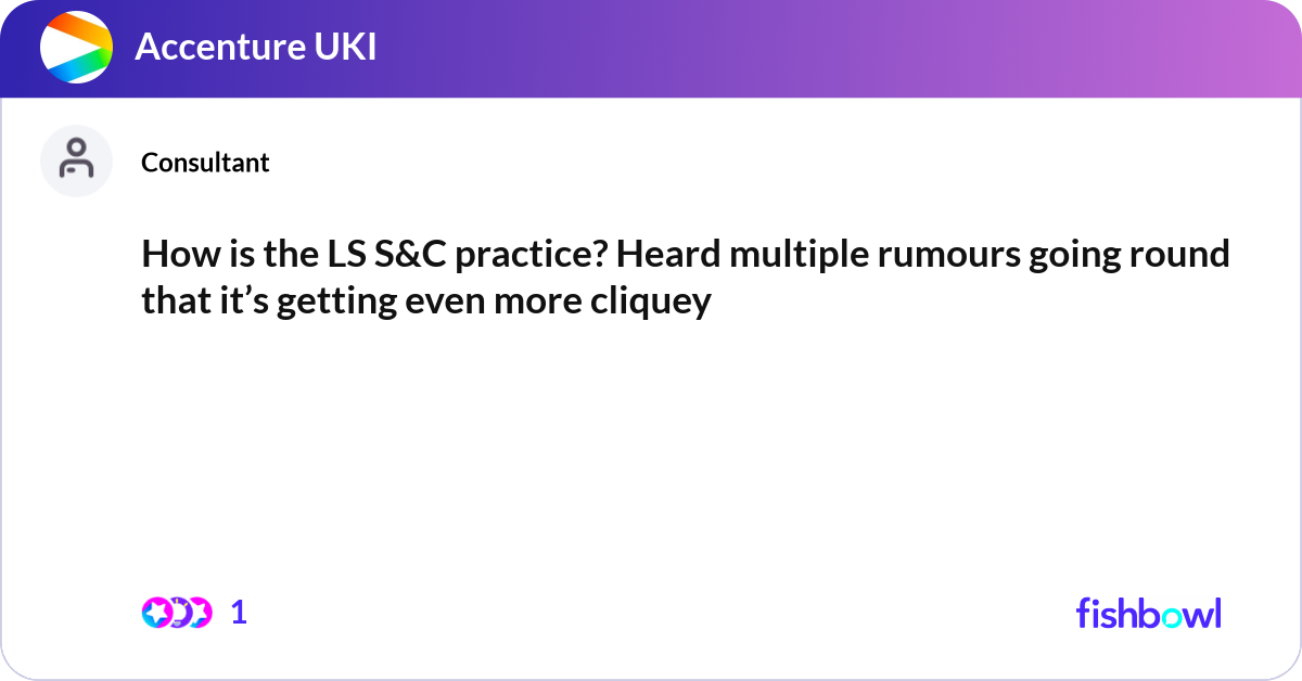 How is the LS S&C practice? Heard multiple rumours... | Fishbowl