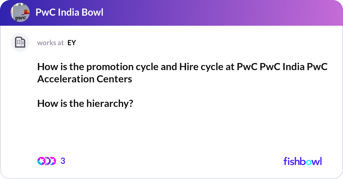 How is the promotion cycle and Hire cycle at PwC P... | Fishbowl