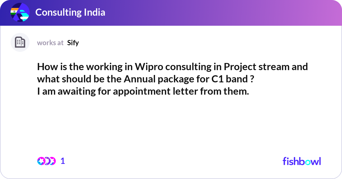 How is the working in Wipro consulting in Project ... | Fishbowl