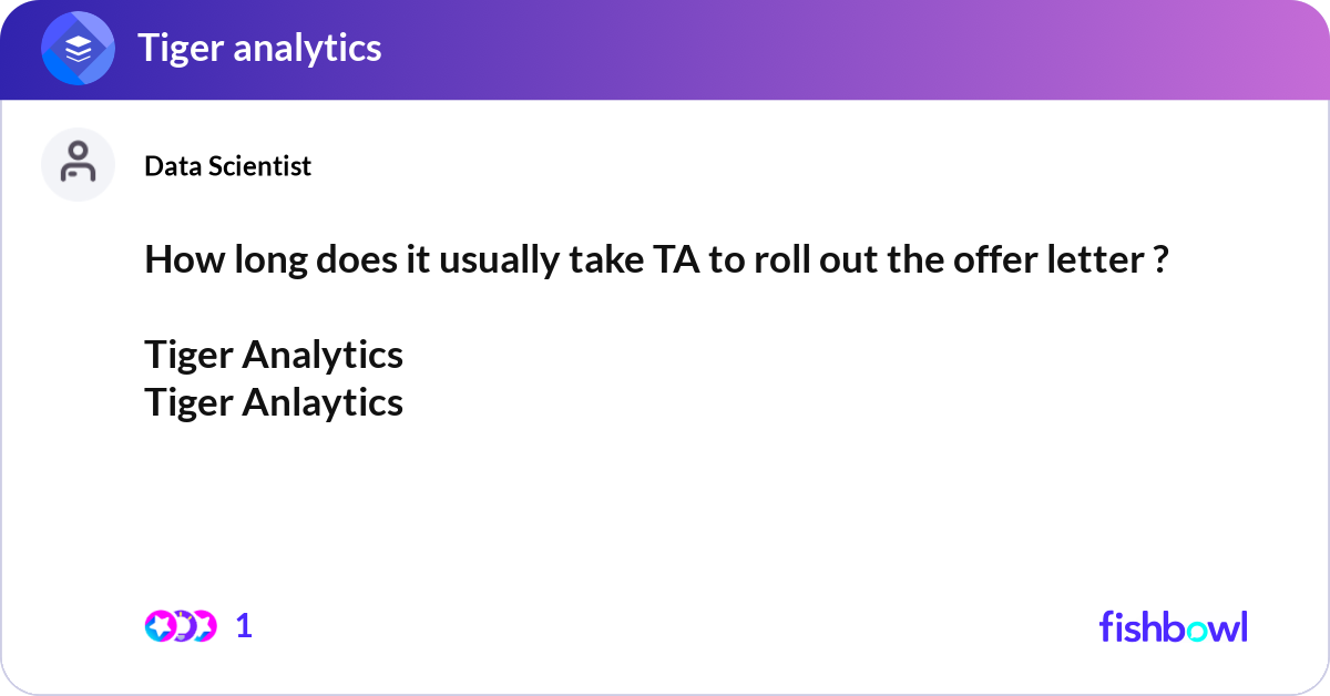 How long does it usually take TA to roll out the o... | Fishbowl