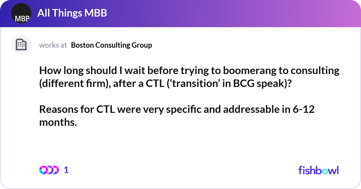 How long should I wait before trying to boomerang ... | Fishbowl
