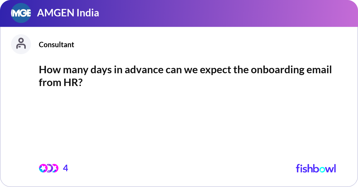 How many days in advance can we expect the onboard... | Fishbowl