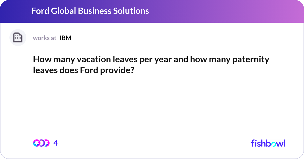 How many vacation leaves per year and how many pat... | Fishbowl