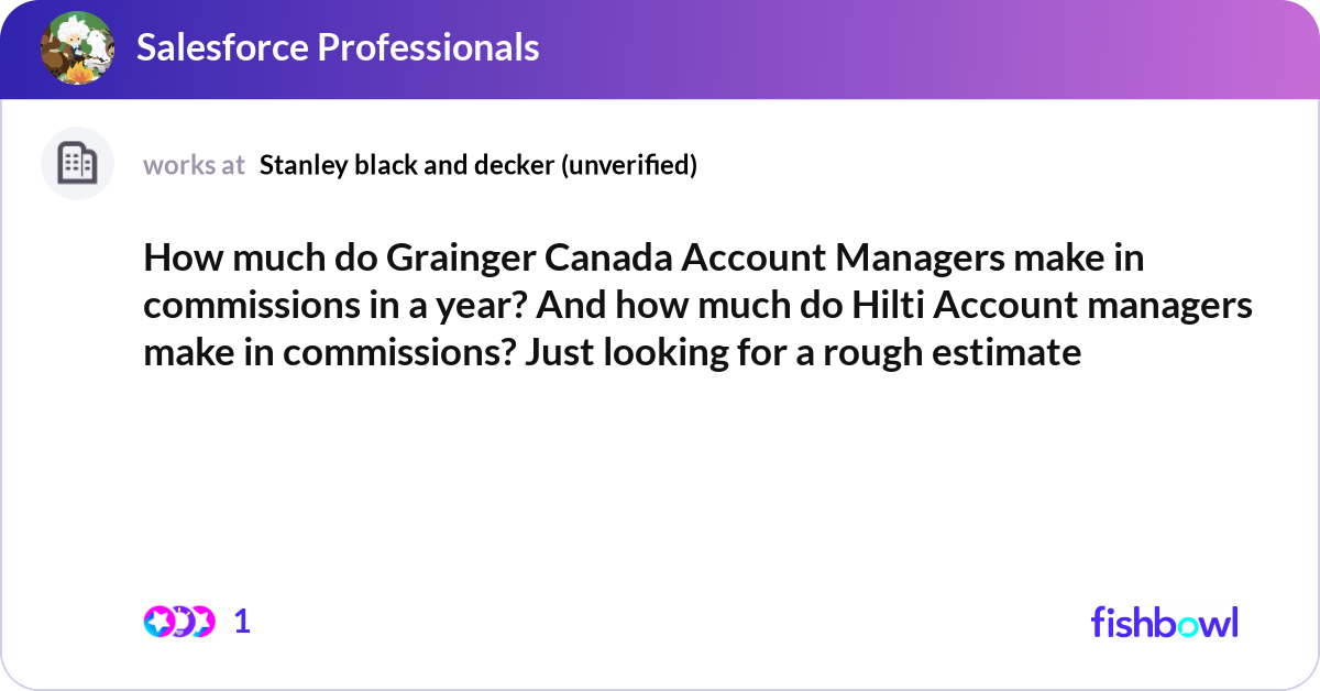 How much do Grainger Canada Account Managers make ... | Fishbowl