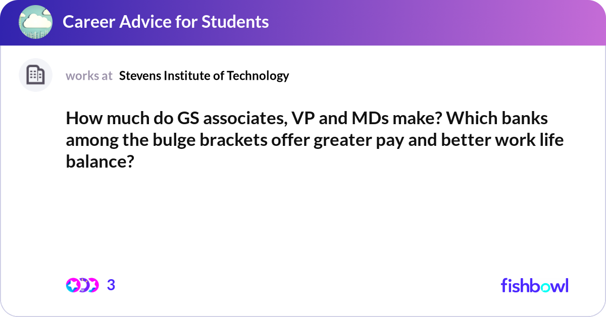 How much do GS associates, VP and MDs make? Which ... | Fishbowl