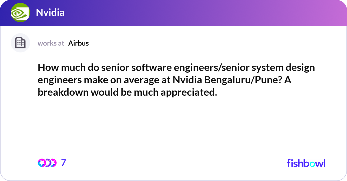 How much do senior software engineers/senior syste... | Fishbowl