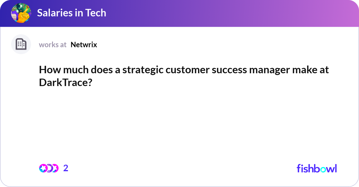 How much does a strategic customer success manager... | Fishbowl