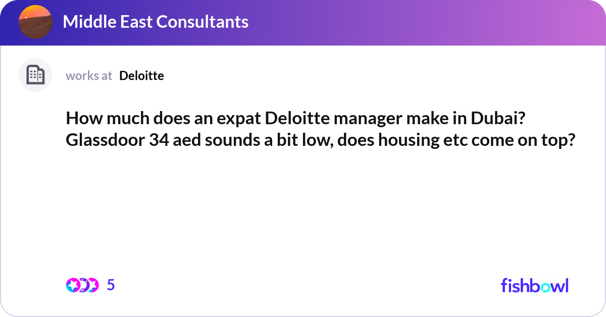 How much does an expat Deloitte manager make in Du... | Fishbowl