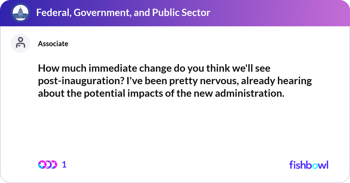 How much immediate change do you think we'll see p... | Fishbowl