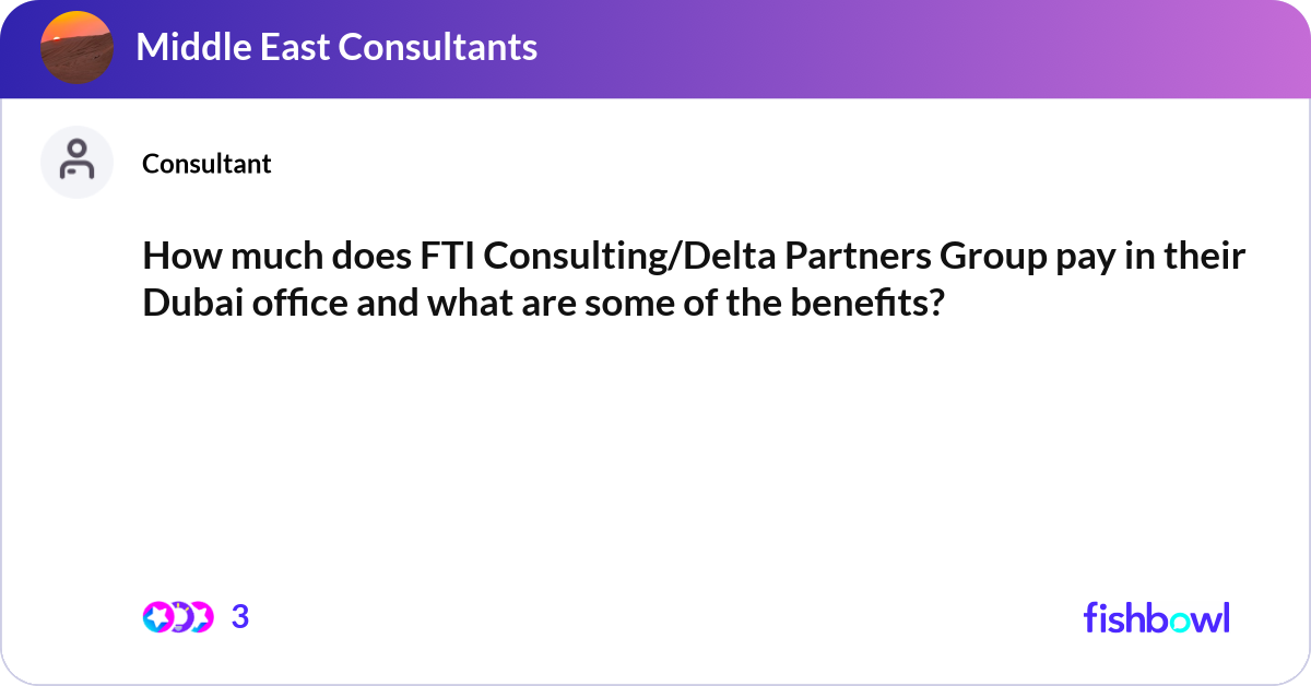 How much does FTI Consulting/Delta Partners Group ... | Fishbowl