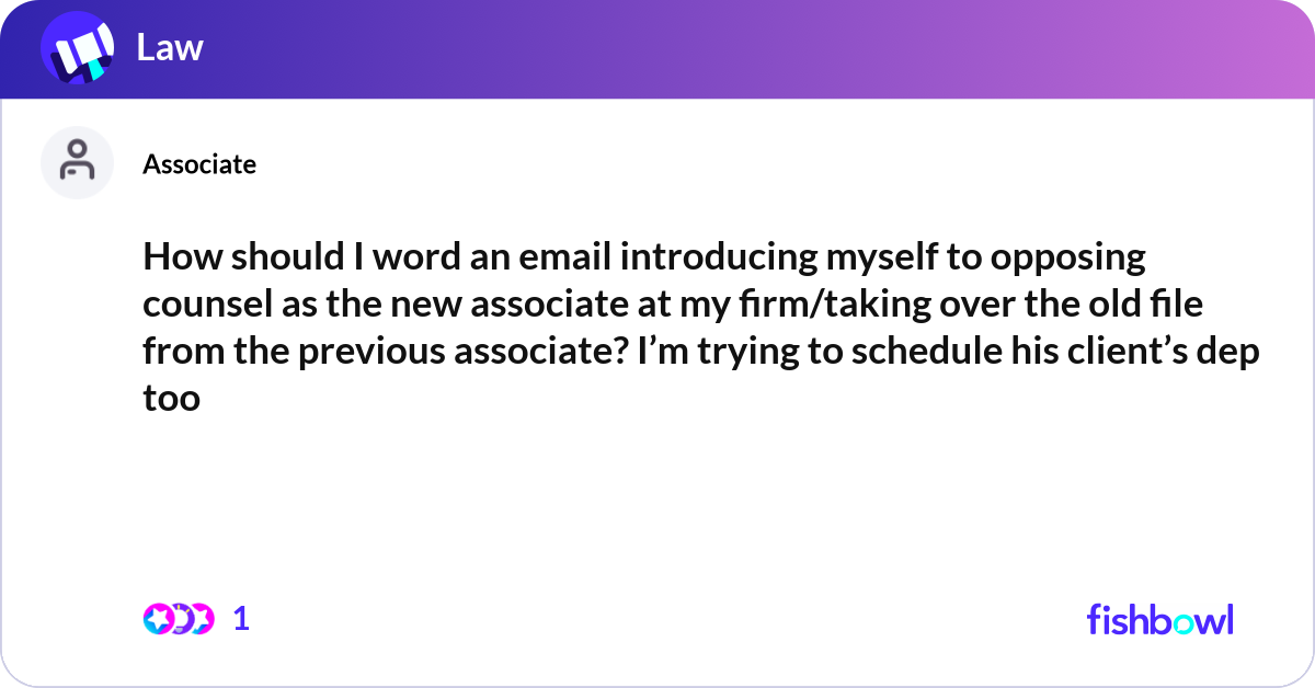 How should I word an email introducing myself to o... | Fishbowl