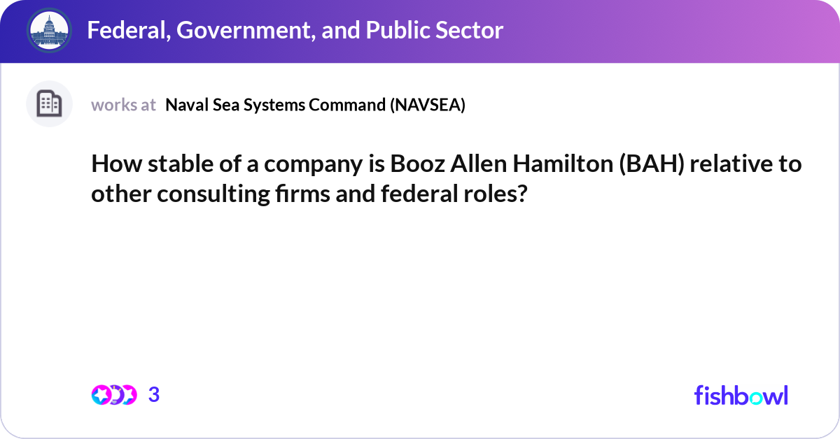 How stable of a company is Booz Allen Hamilton (BA... | Fishbowl