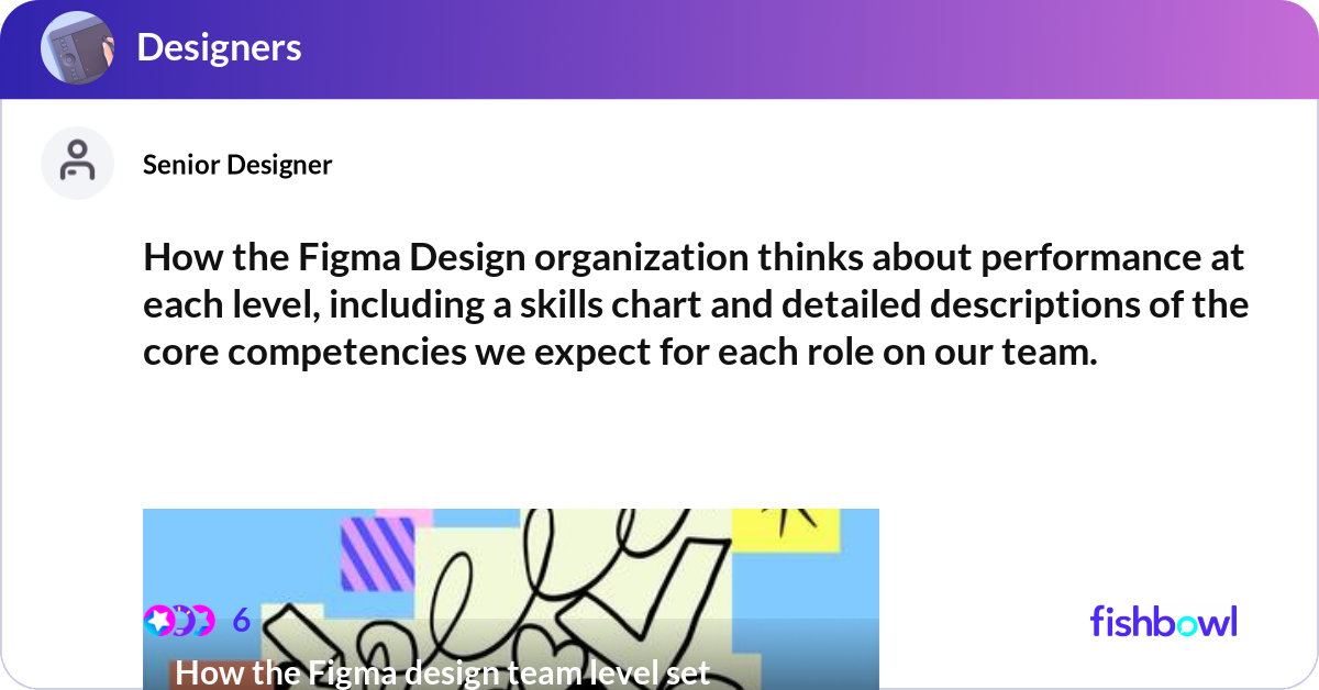 How the Figma Design organization thinks about per... | Fishbowl