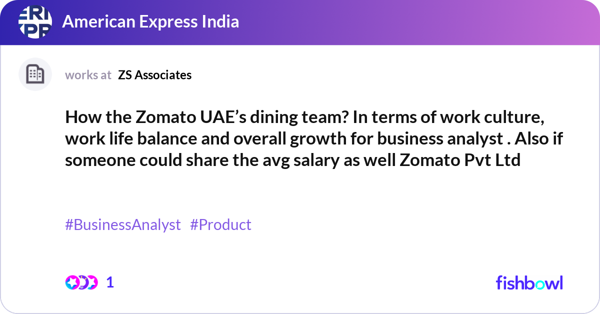 How the Zomato UAE’s dining team? In terms of work... | Fishbowl