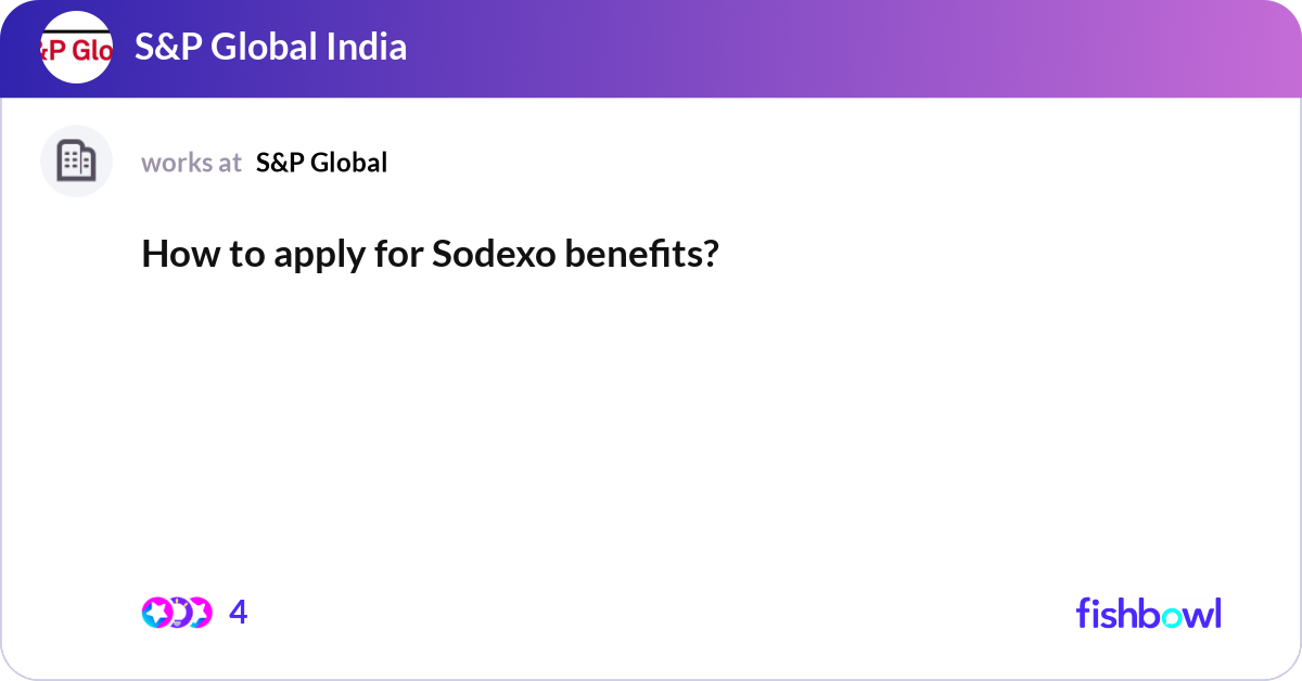 How to apply for Sodexo benefits? | Fishbowl