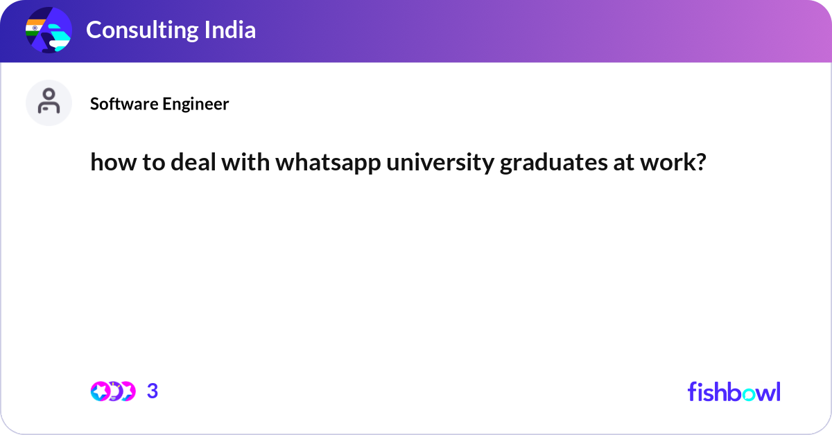 how to deal with whatsapp university graduates at ... | Fishbowl