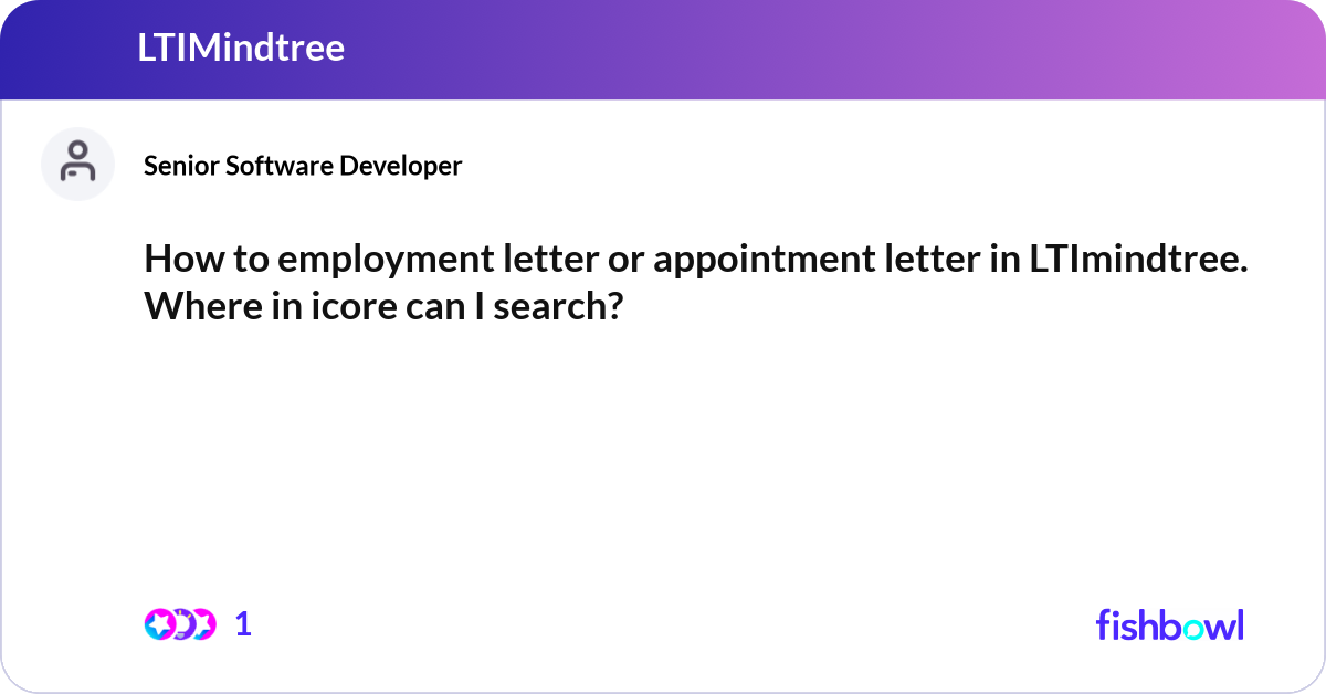 How to employment letter or appointment letter in ... | Fishbowl