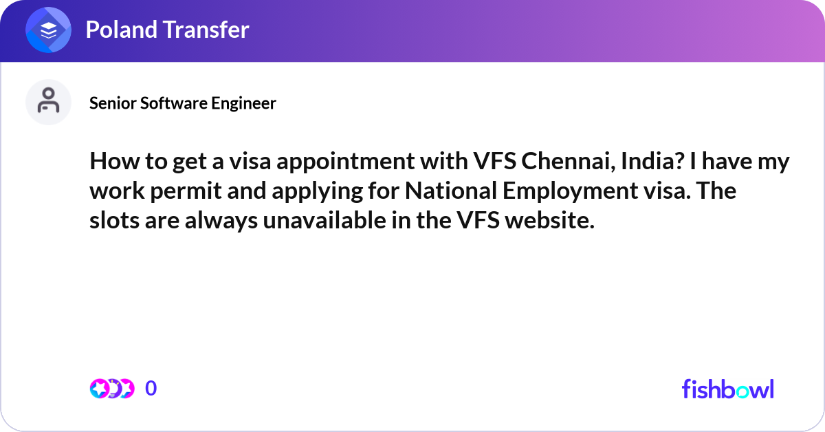 How to get a visa appointment with VFS Chennai, In... | Fishbowl