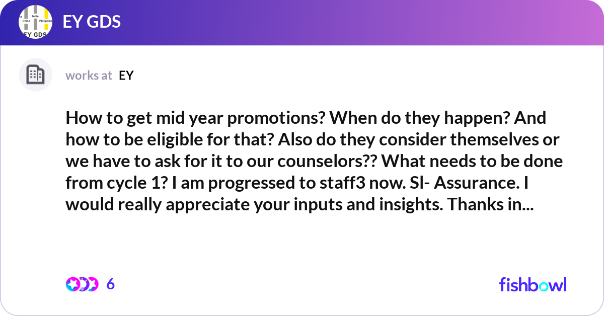 How to get mid year promotions? When do they happe... | Fishbowl