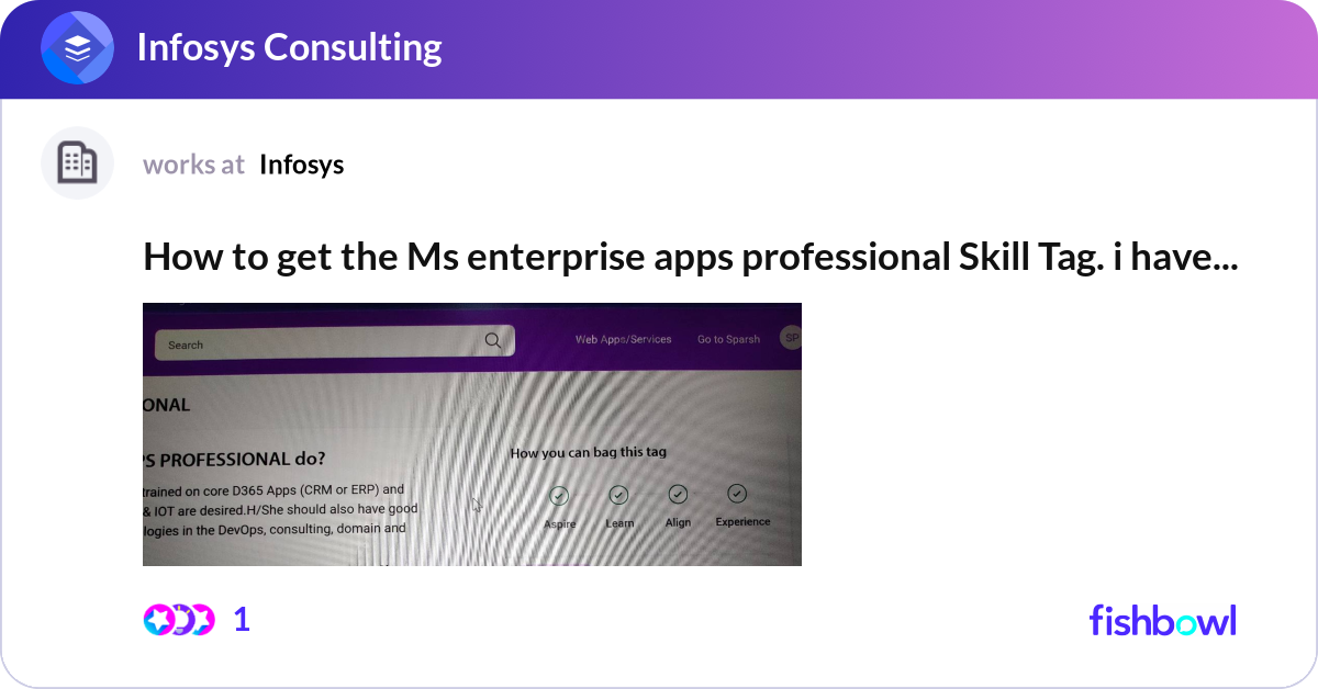 How to get the Ms enterprise apps professional Ski... | Fishbowl