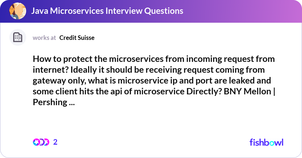 How to protect the microservices from incoming req... | Fishbowl