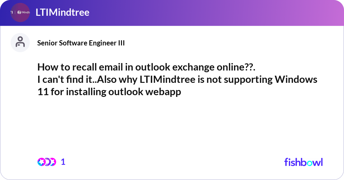 How to recall email in outlook exchange online??. ... | Fishbowl