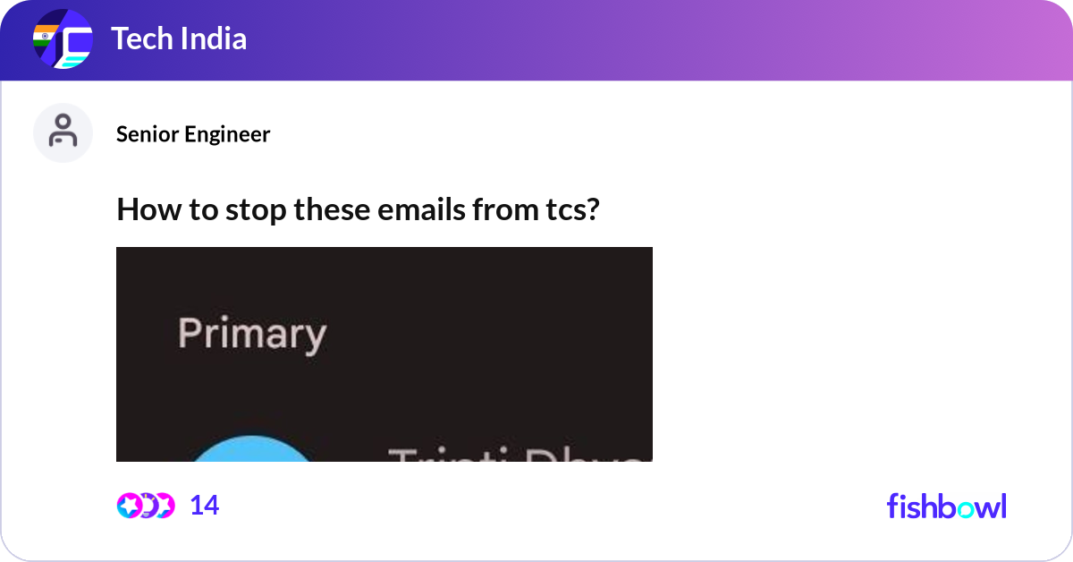 How to stop these emails from tcs? | Fishbowl