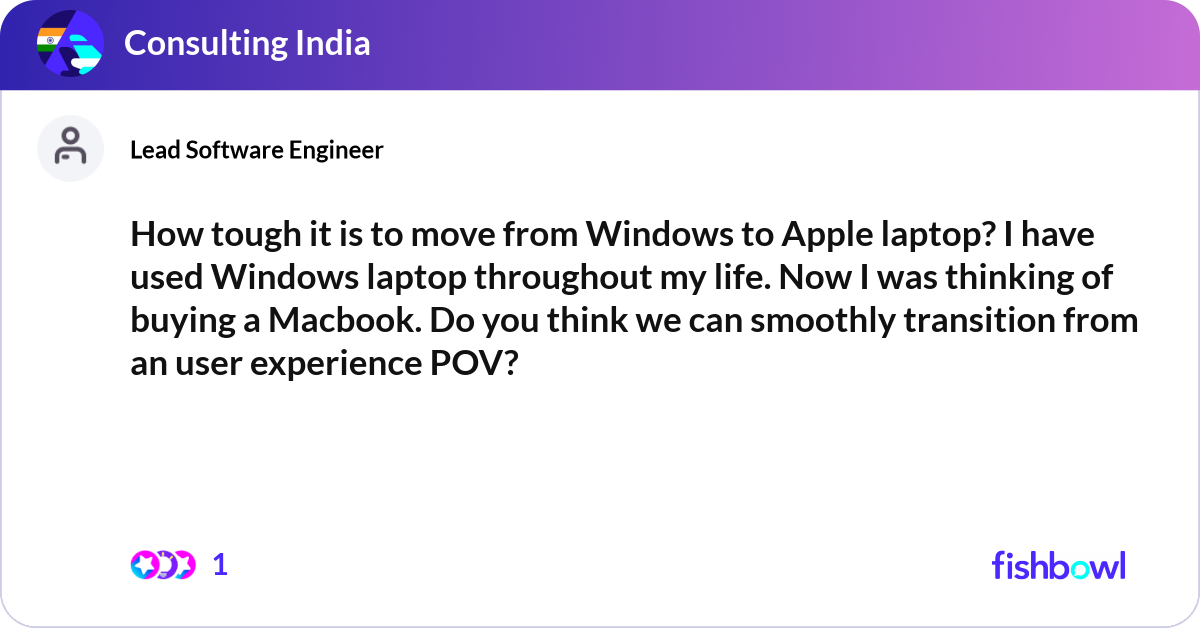 How tough it is to move from Windows to Apple lapt... | Fishbowl