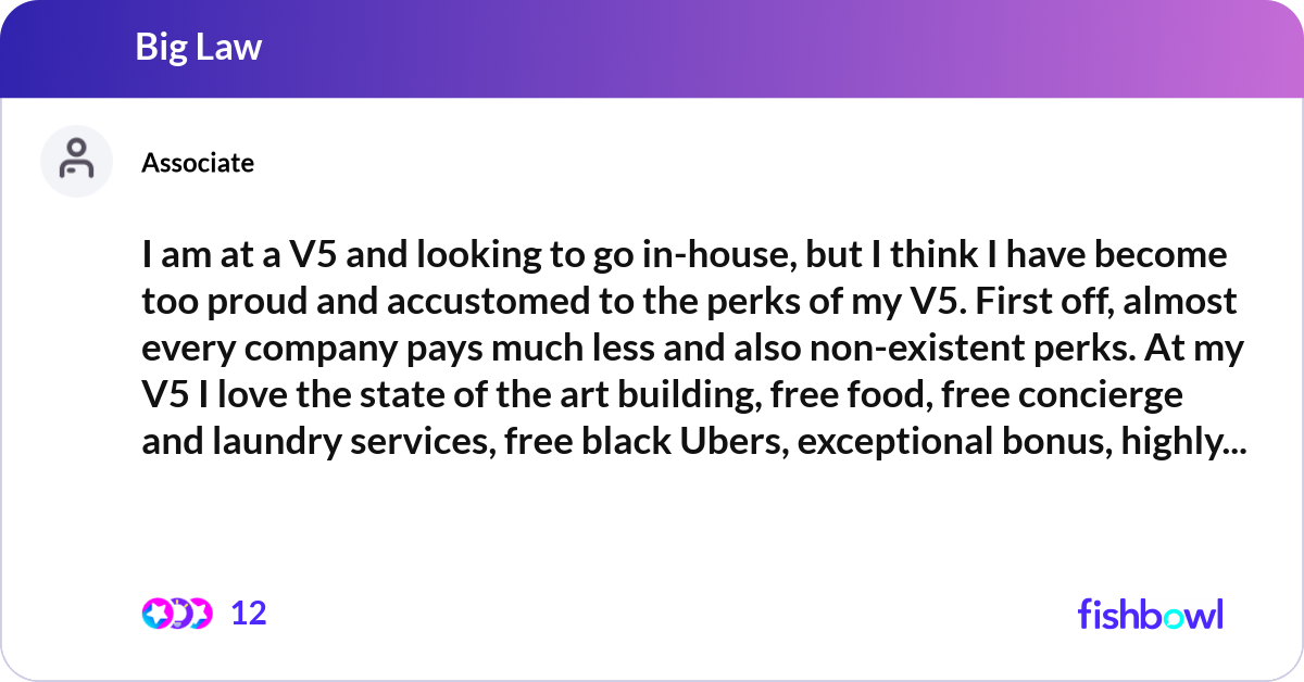 I am at a V5 and looking to go in-house, but I thi... | Fishbowl