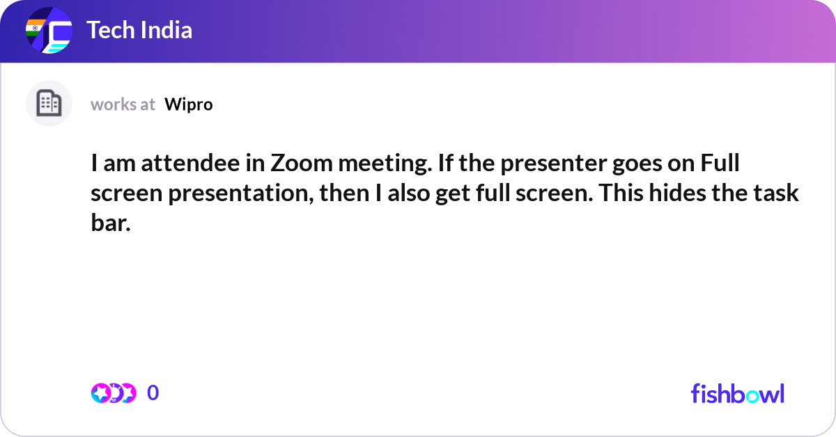 I am attendee in Zoom meeting. If the presenter go... | Fishbowl