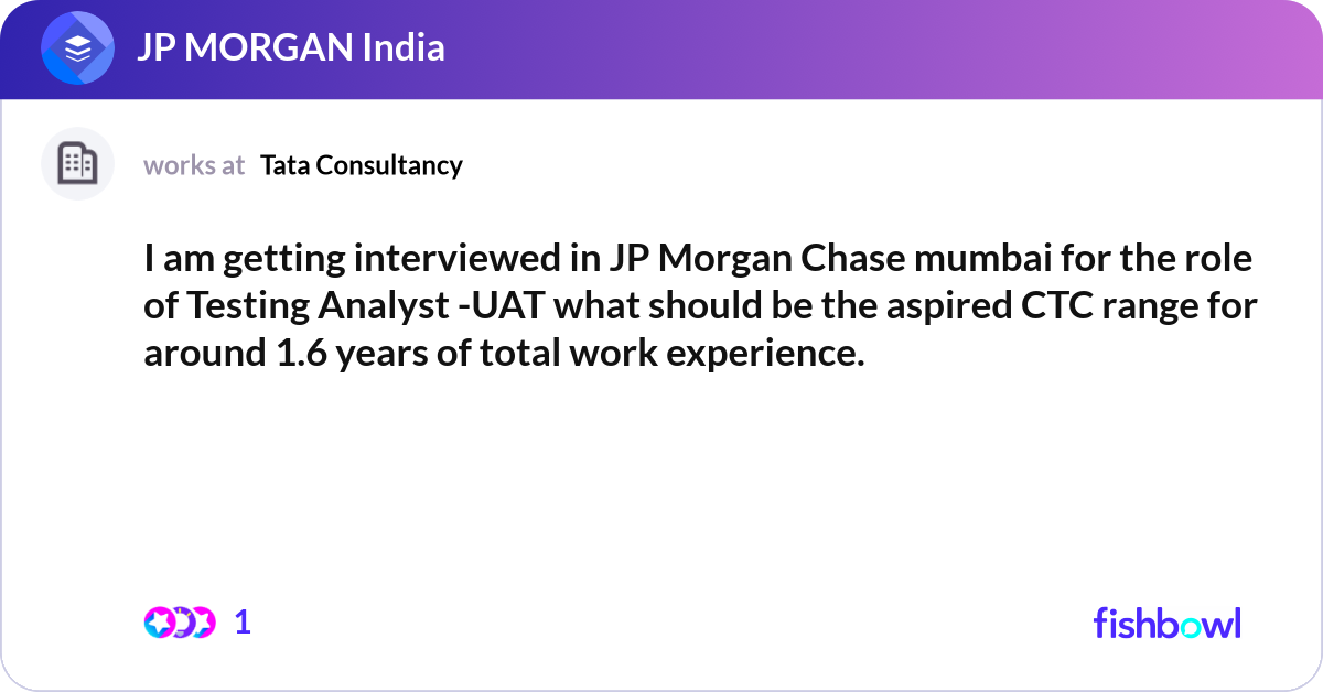I am getting interviewed in JP Morgan Chase mumbai... | Fishbowl
