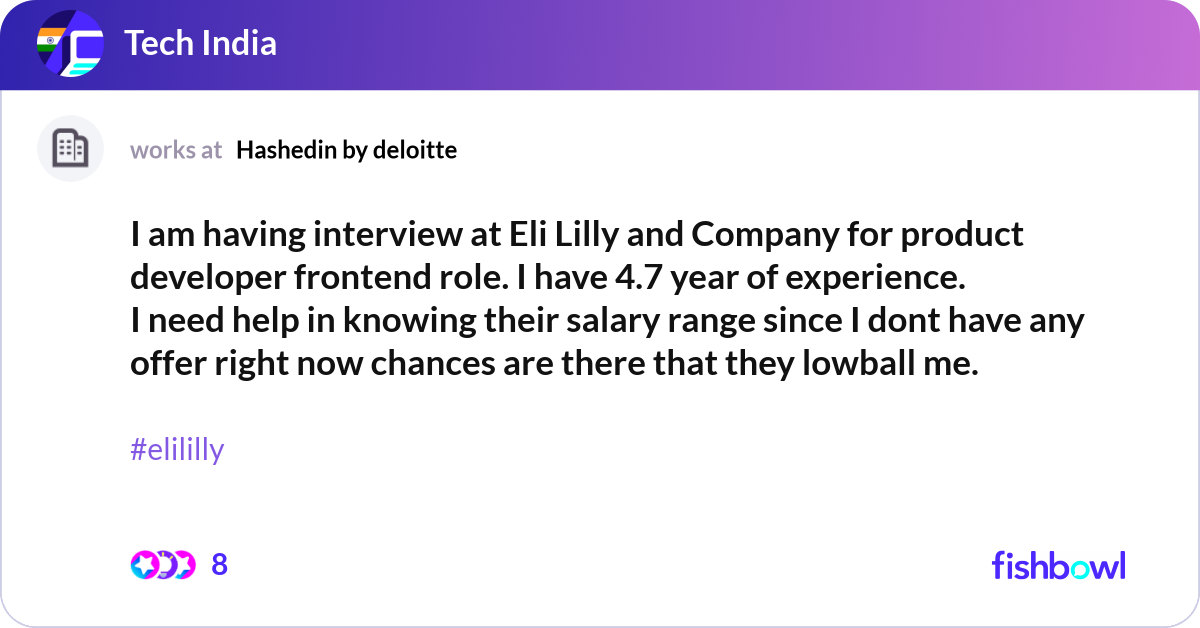 I am having interview at Eli Lilly and Company for... | Fishbowl