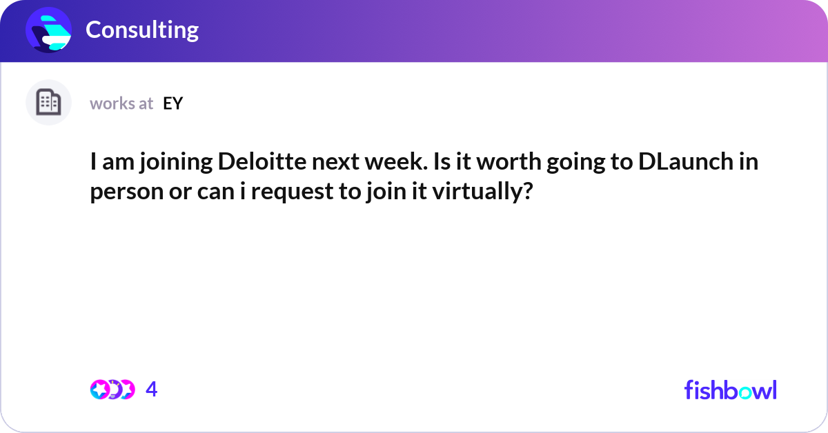 I am joining Deloitte next week. Is it worth going... | Fishbowl