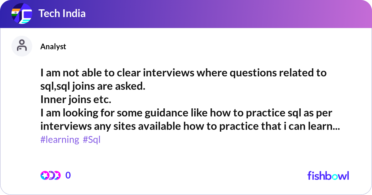 I am not able to clear interviews where questions ... | Fishbowl