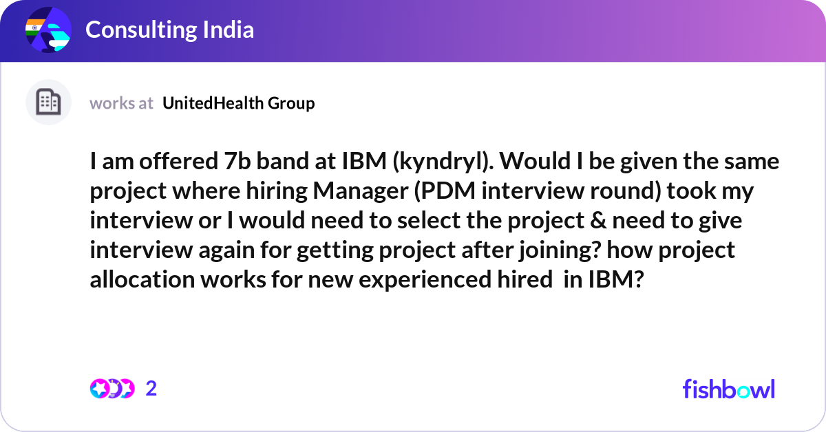 I am offered 7b band at IBM (kyndryl). Would I be ... | Fishbowl