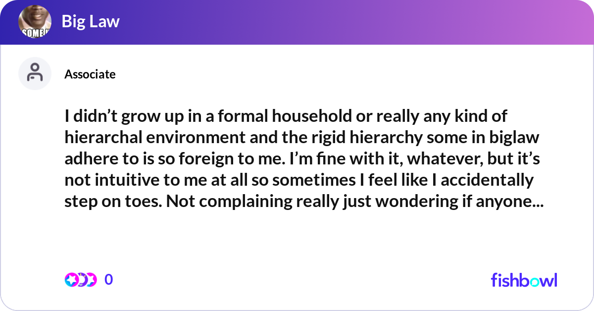 I didn’t grow up in a formal household or really a... | Fishbowl