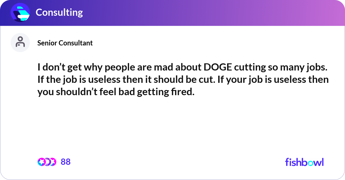 I don’t get why people are mad about DOGE cutting ... | Fishbowl