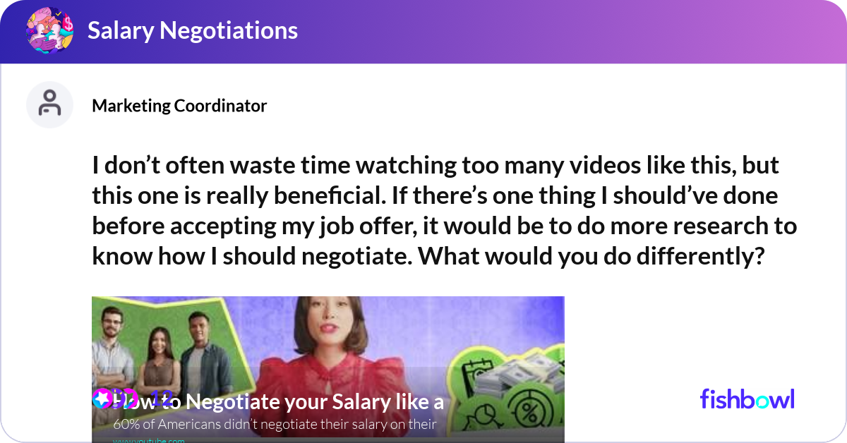 I don’t often waste time watching too many videos ... | Fishbowl