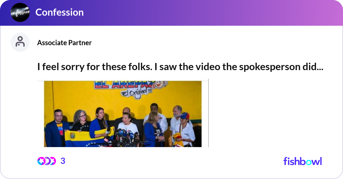I feel sorry for these folks. I saw the video the ... | Fishbowl