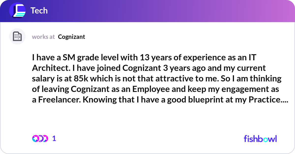 I have a SM grade level with 13 years of experienc... | Fishbowl