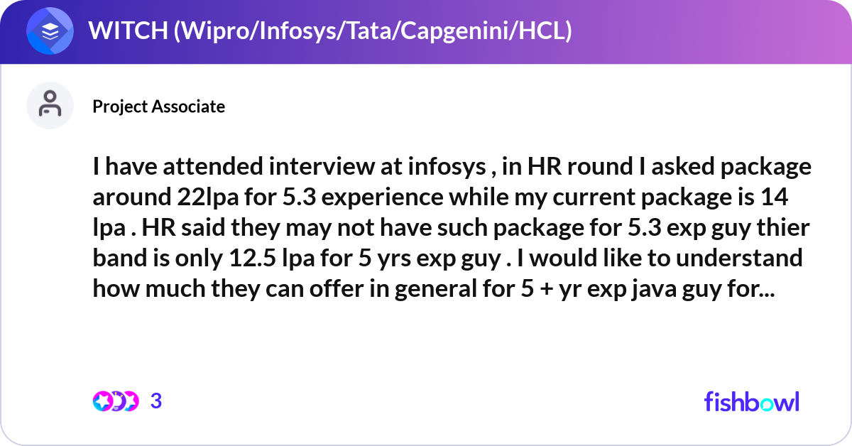 I have attended interview at infosys , in HR round... | Fishbowl