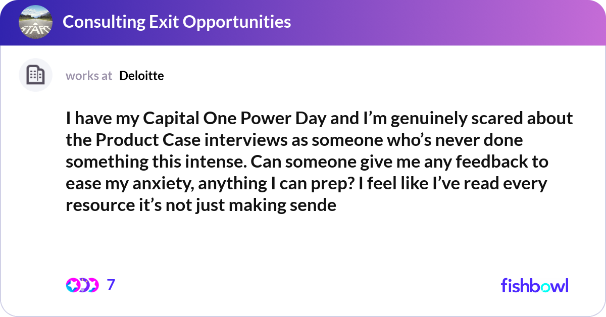 I have my Capital One Power Day and I’m genuinely ... | Fishbowl